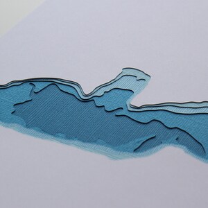 Geneva Lake - Original 8 X 10 Papercut Art in Your Choice of Color - Etsy