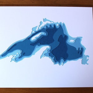 Lake Superior - Original 8 X 10 Papercut Art - Etsy
