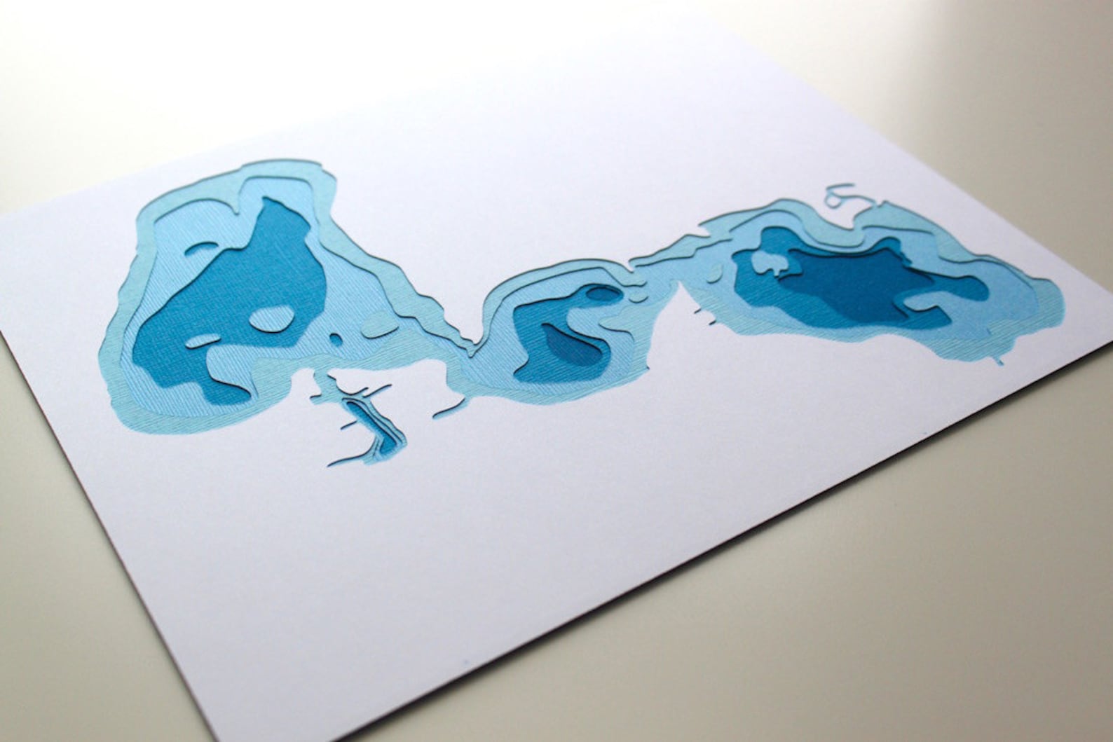 Forest Lake - Original 8 X 10 Papercut Art - Etsy