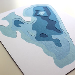 Christmas Lake - Original 8 X 10 Papercut Art in Your Choice of Color ...