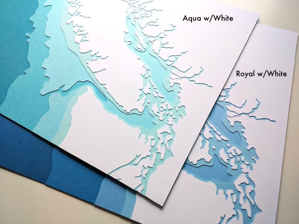 Vancouver Island 8 X 10 Layered Papercut Art | Etsy