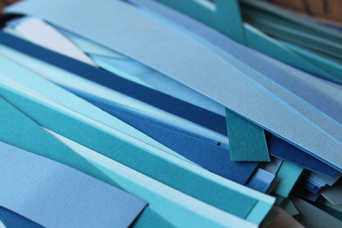 Large Box of Blue Paper Scraps - Etsy