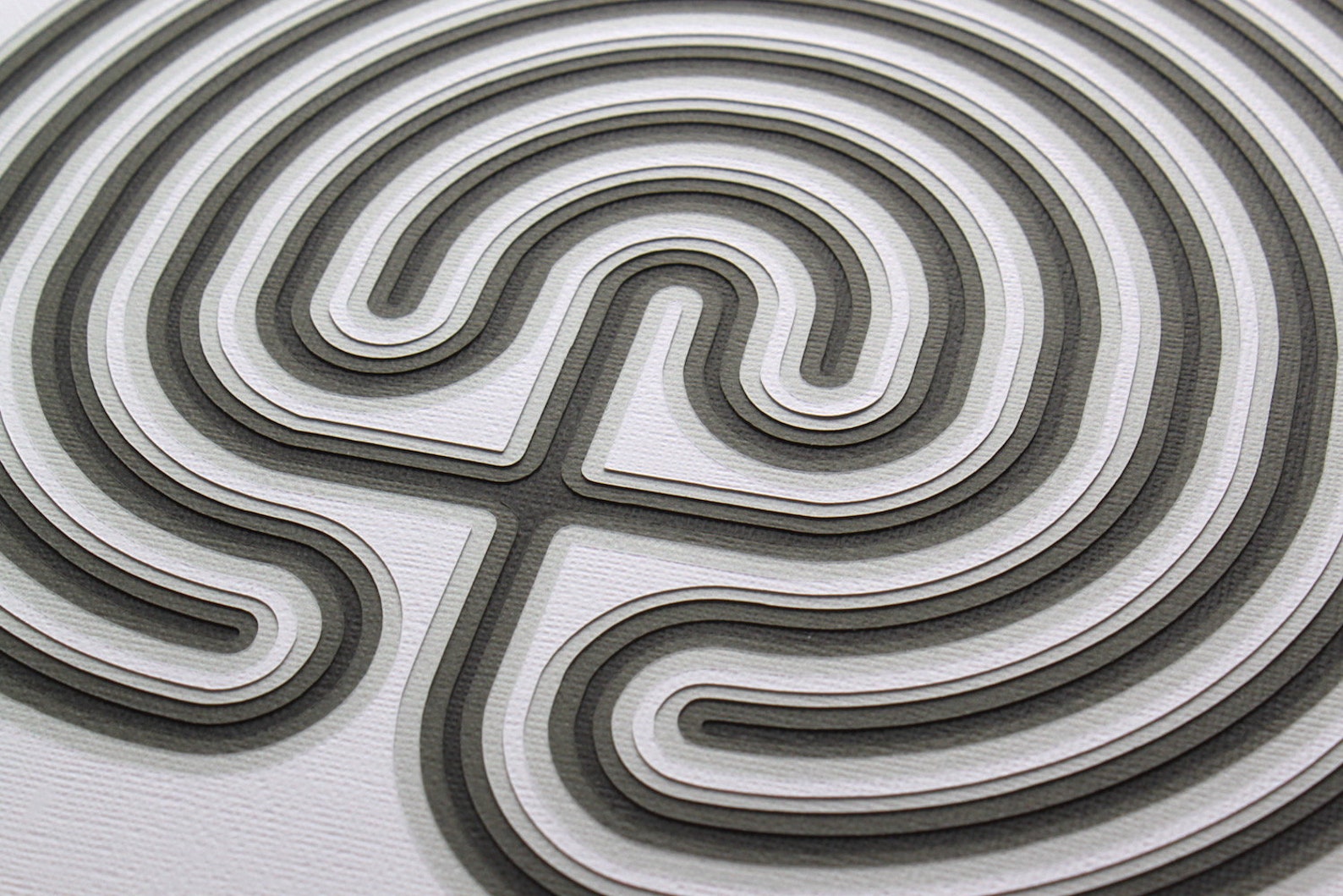 Labyrinth 12 X 12 Layered Cut Paper Artwork - Etsy
