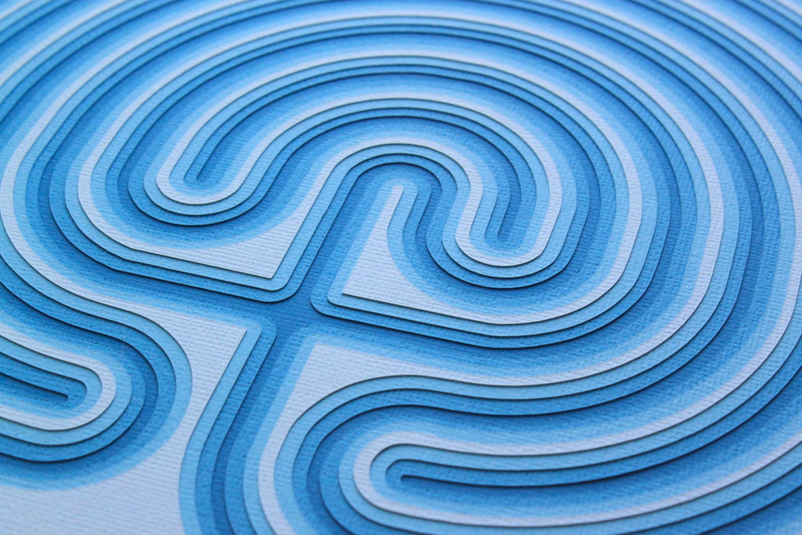Labyrinth 12 X 12 Layered Cut Paper Artwork - Etsy