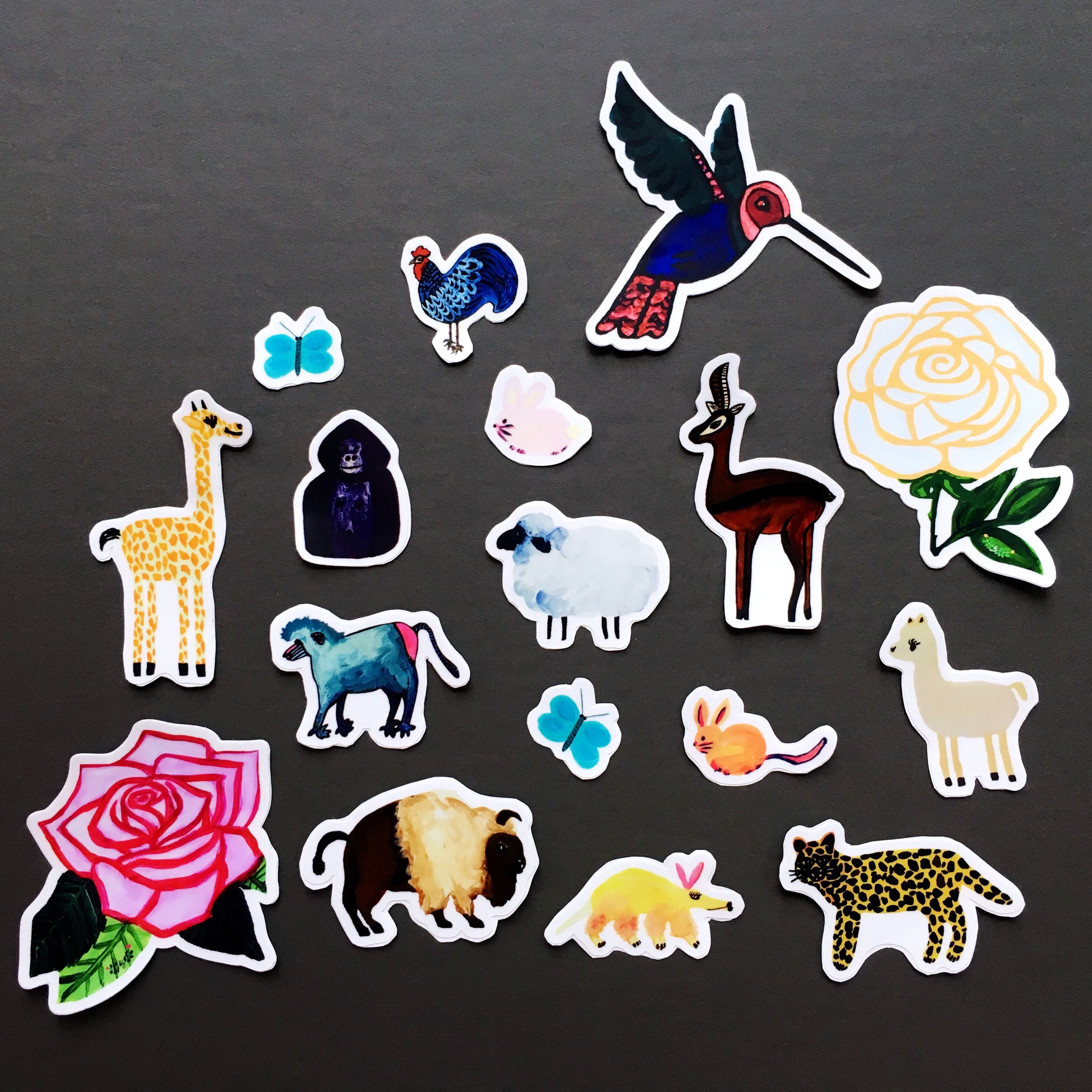 Los Animales Sticker Sheet 7 Vinyl Waterproof Stickers Cute - Etsy UK