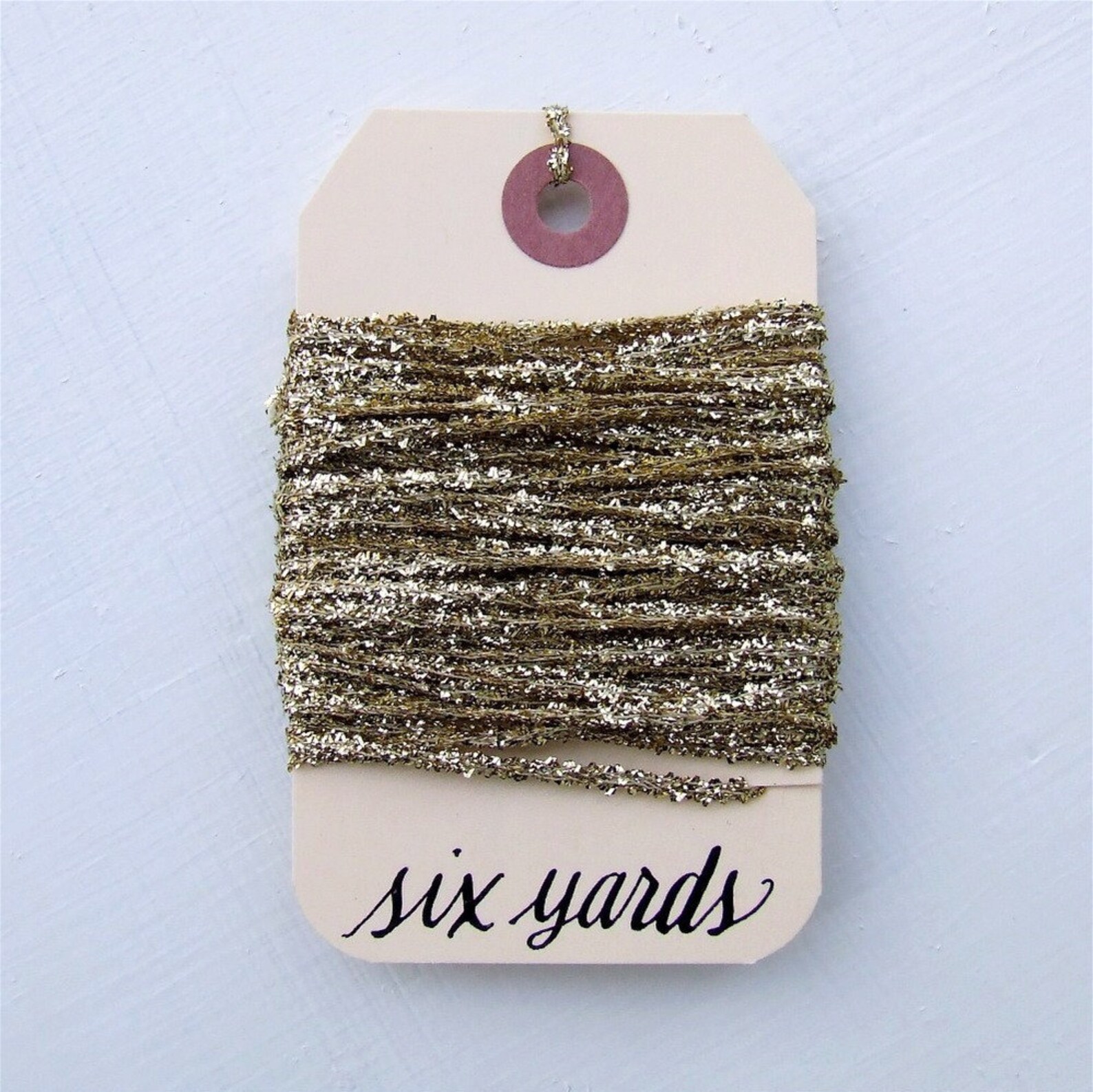 Gilded Gold Tinsel String 6 Yards of Glittery Gold Metallic - Etsy