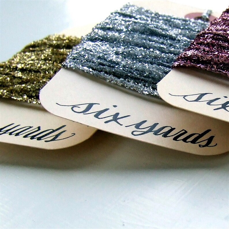 Silver Tinsel String 6 Yards of Shiny Sparkle Metallic Twine | Etsy