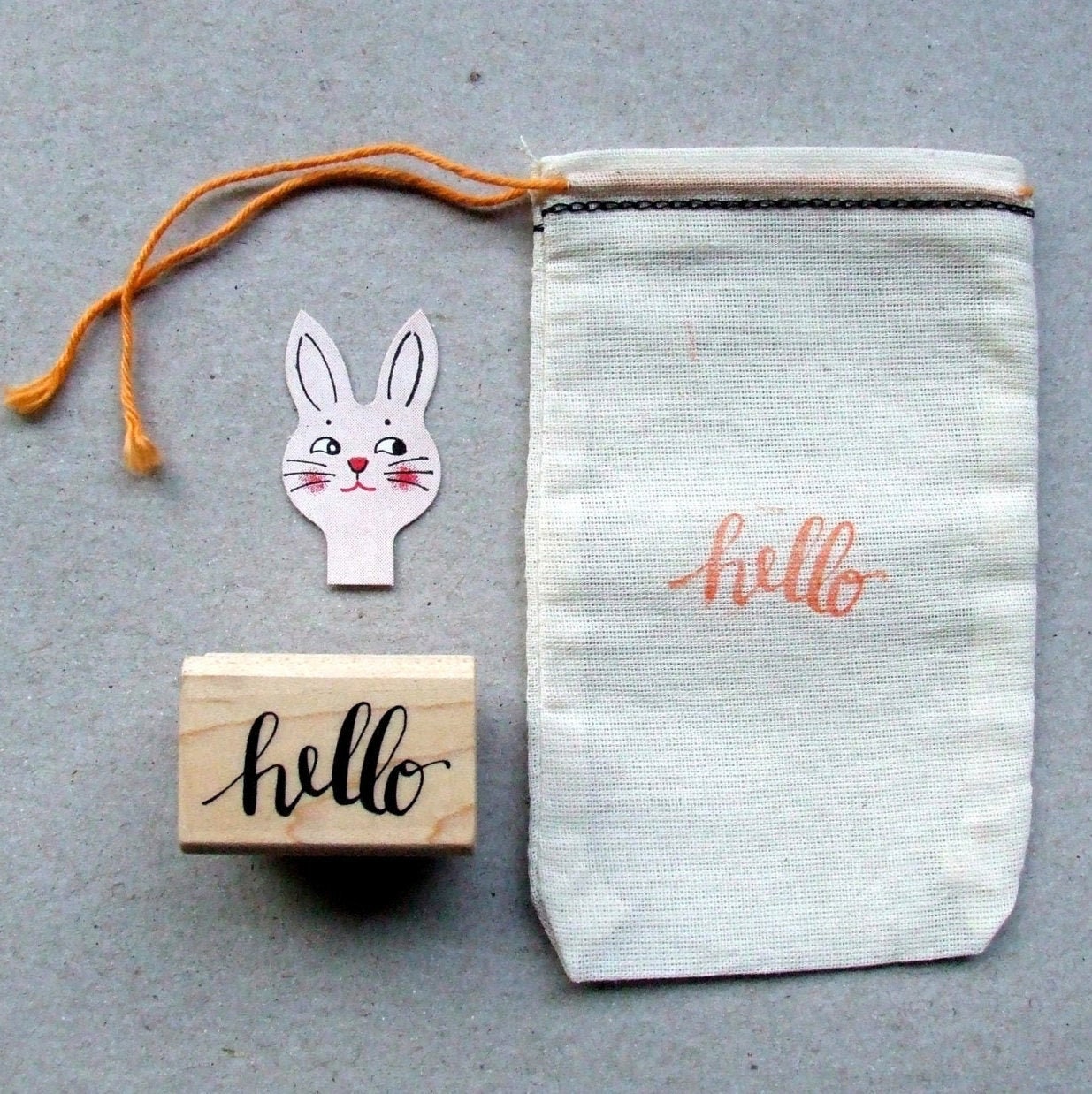 Hello Stamp Hello Calligraphy Stamp Hand Lettered Rubber | Etsy