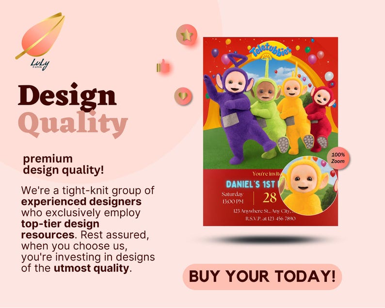 Teletubbies Birthday Invitation Template Birthday Party Teletubbies ...