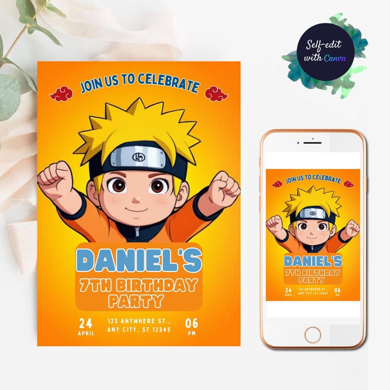 Naruto Invite - Etsy