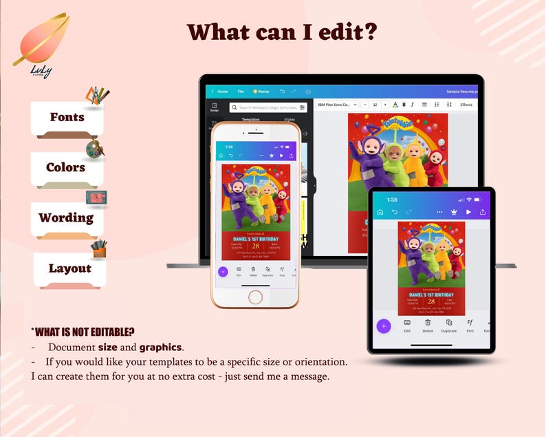 Teletubbies Birthday Invitation Template Birthday Party Teletubbies ...