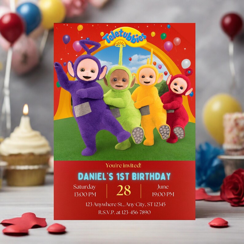 Teletubbies Birthday Invitation Template Birthday Party Teletubbies ...