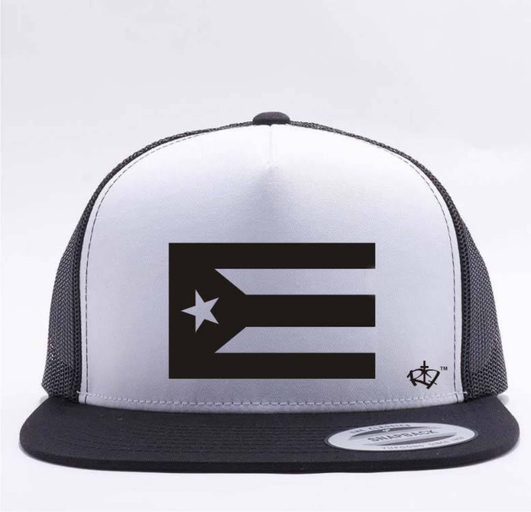 Boricua Puerto Rican Resistance Black Flag 2 Tone Snapback, Puerto Rico ...