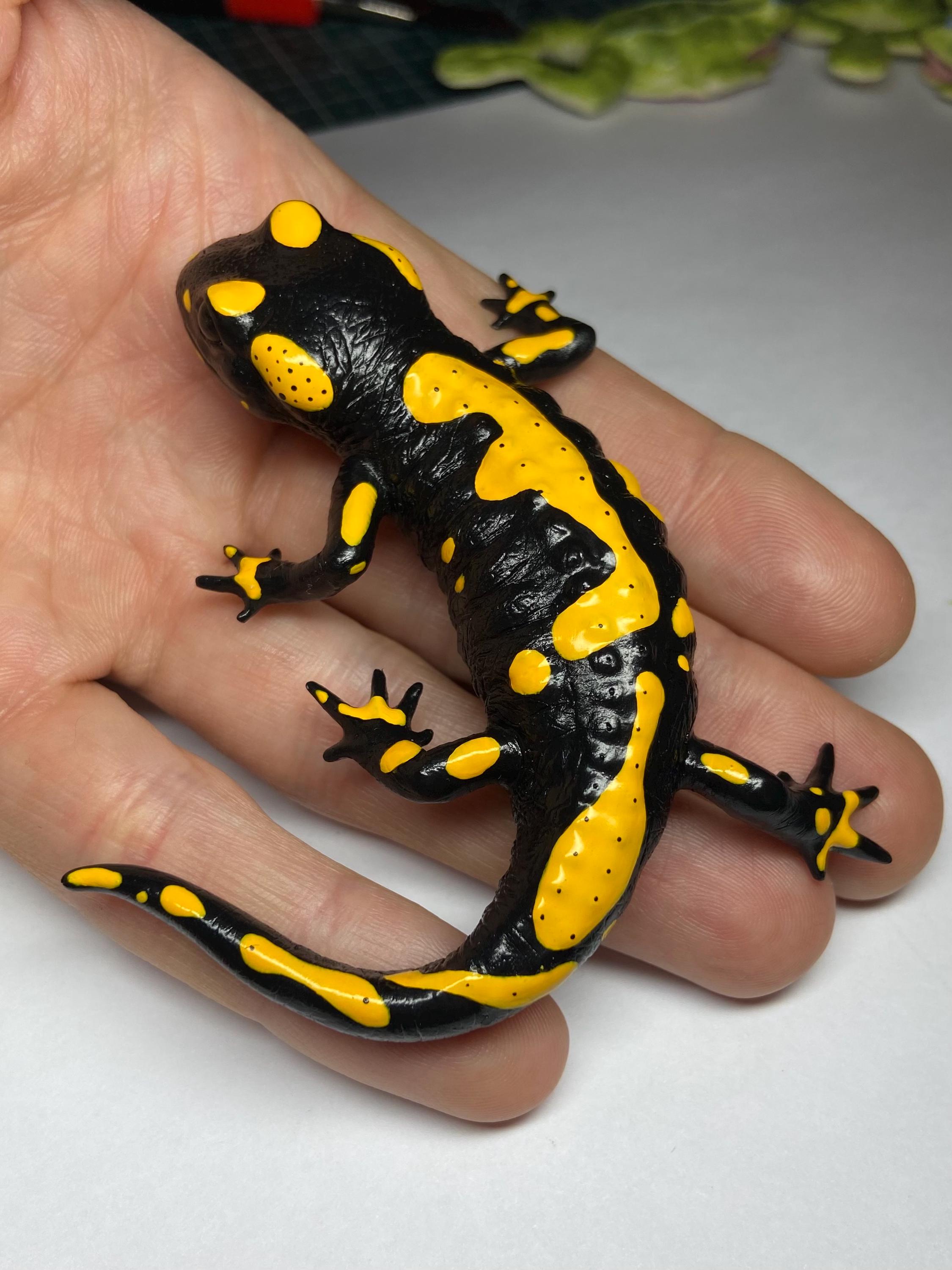 Realistic Fire Salamander Model - Etsy