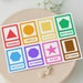 20 Rainbow Shapes Flash Card Geometric Flash Cards Montessori Materials ...