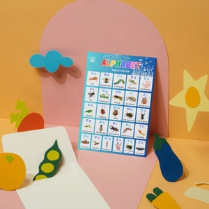 Insects Alphabet Poster Educational Wall Art Classroom Decor Bedroom ...