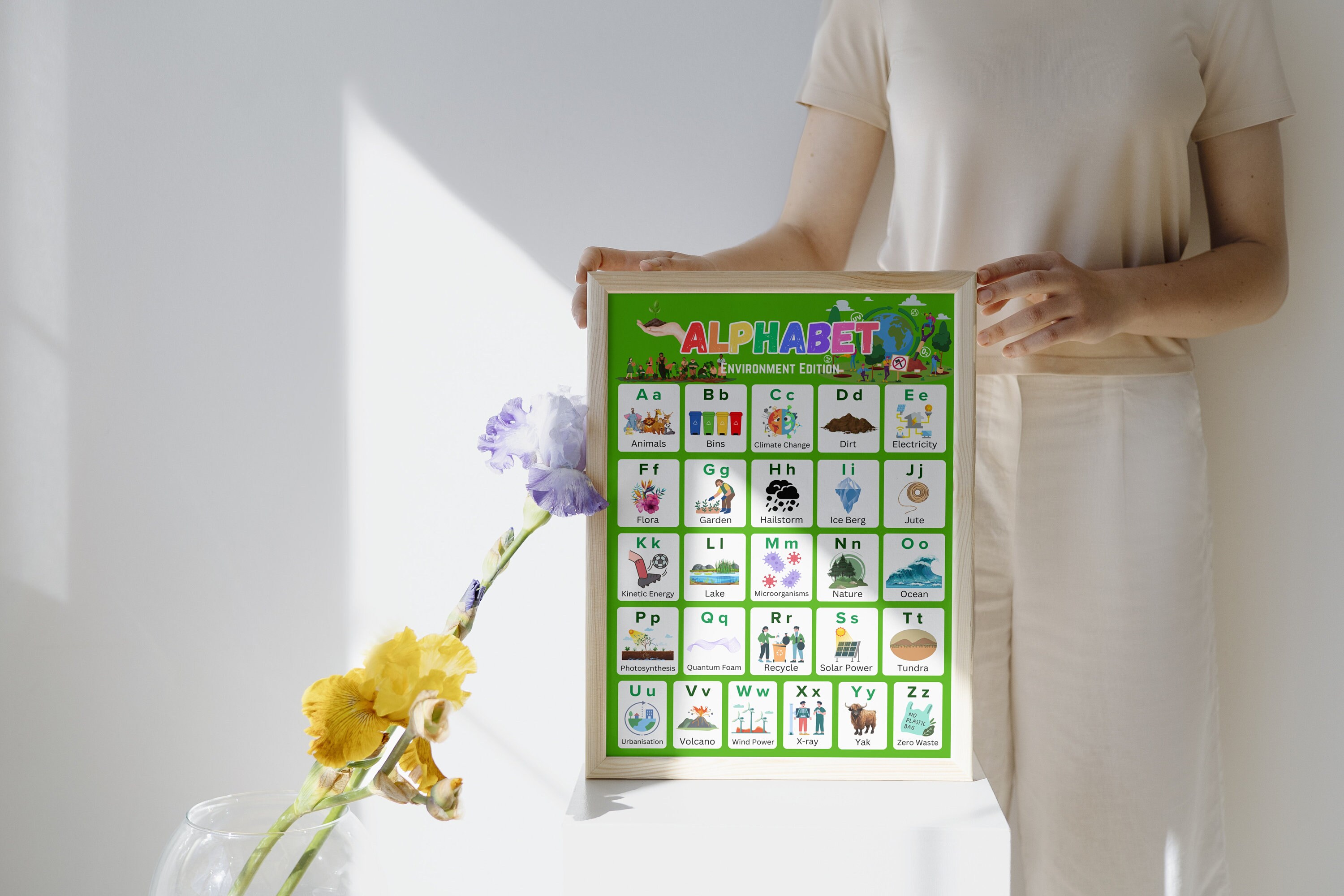 Environment Alphabet Poster Educational Wall Art Classroom Decor ...