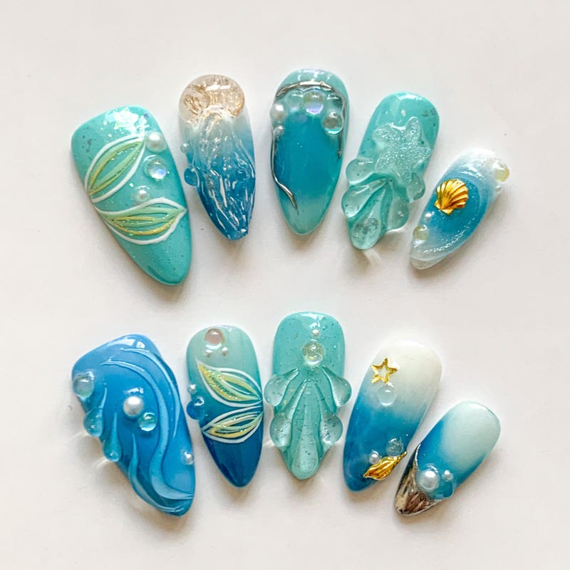 Octopus Nails - Etsy