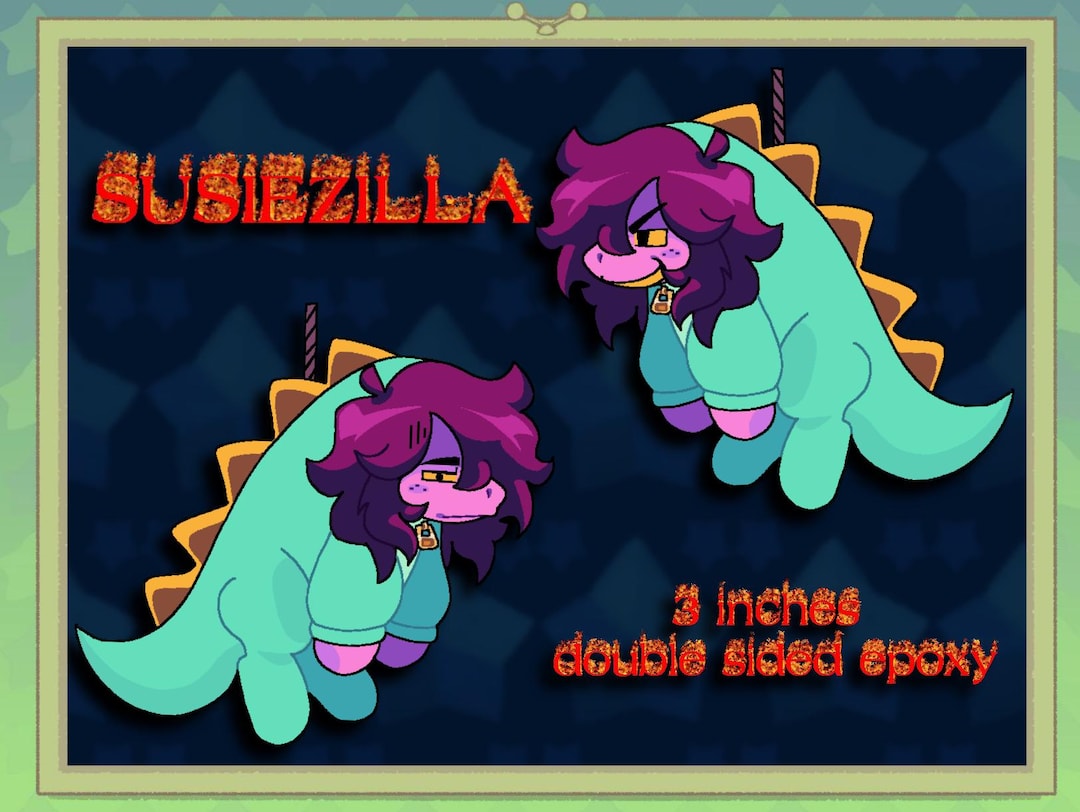 DELTARUNE Susiezilla 3 Inch Double Sided Epoxy Charm - Etsy