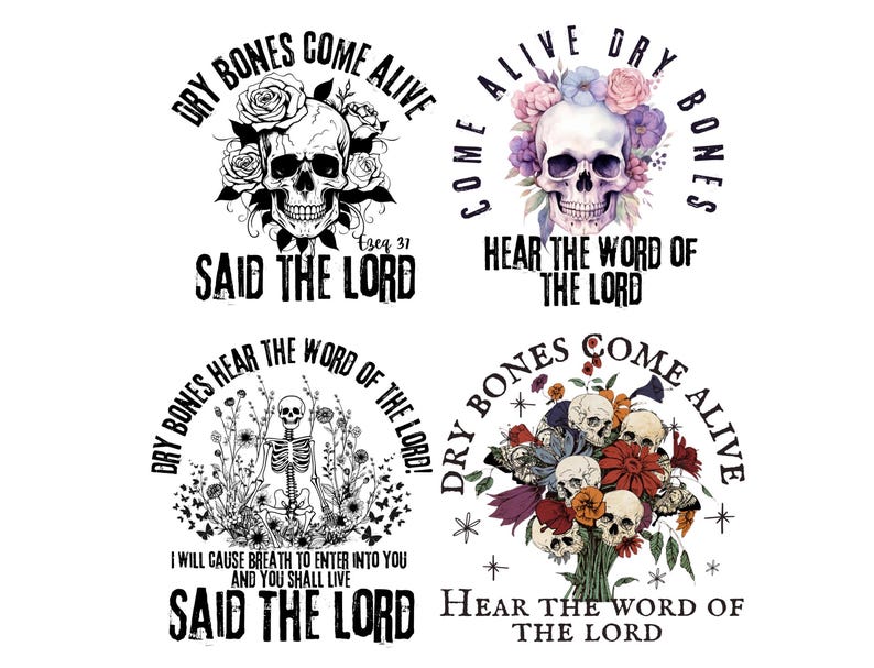 Come Alive Dry Bones Bible Quote Png Faith Based Scripture, Gift for ...