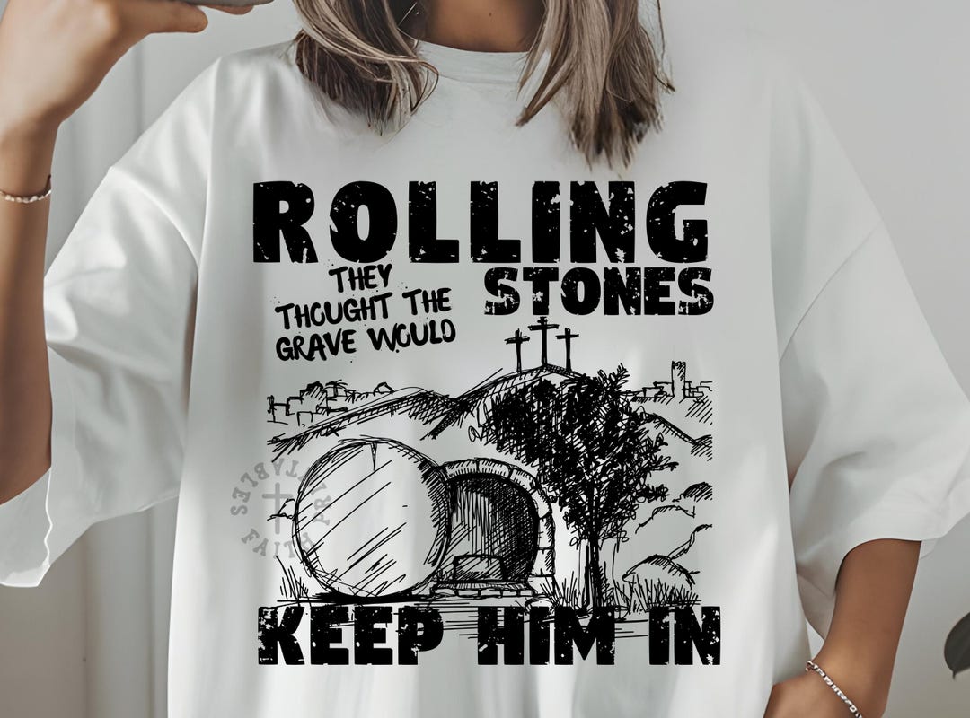 Easter Rolling Stones Png Resurrection Sunday Retro Religious Design ...