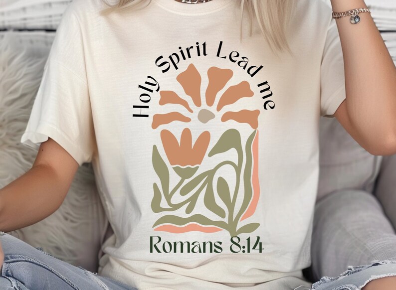 Holy Spirit Lead Me Png Christian Scripture Floral Boho Design Church ...