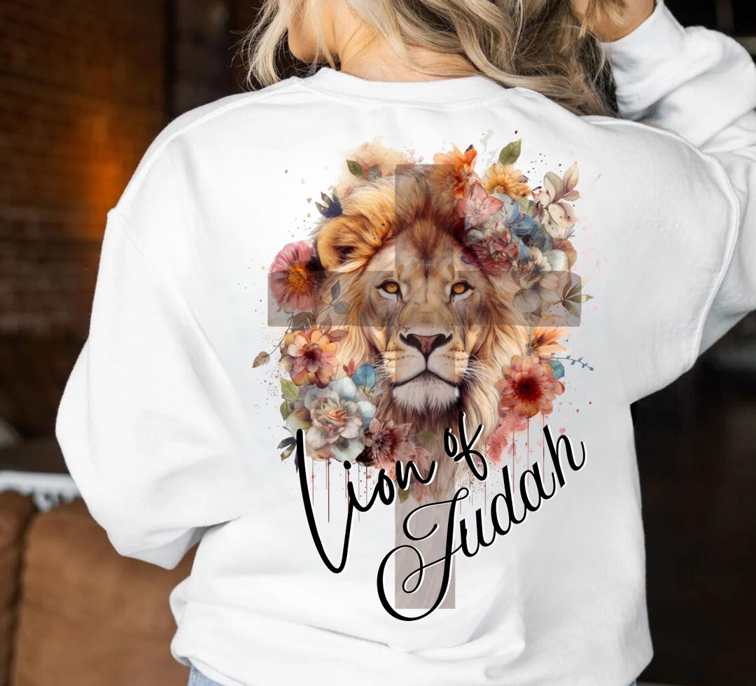 Lion of Judah Floral Png Religious Faith Based Png Gift for Her Png ...