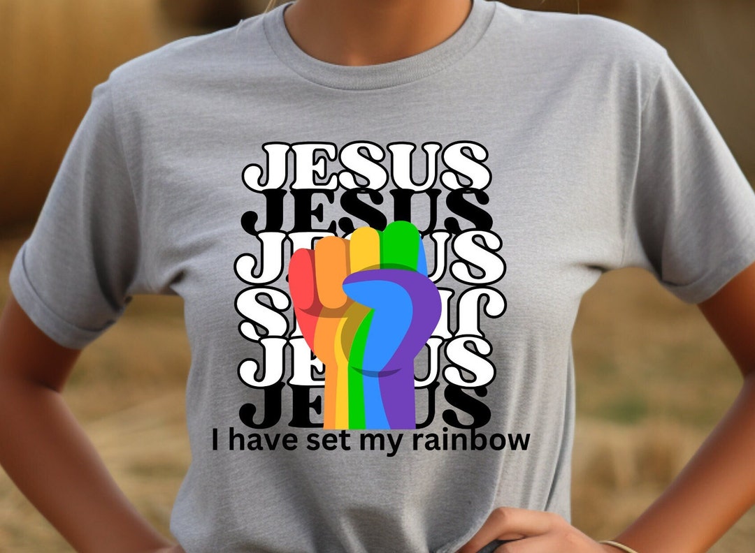 Jesus I Have Set My Rainbow Png, Christian Bible Tshirt Png Truth Faith ...