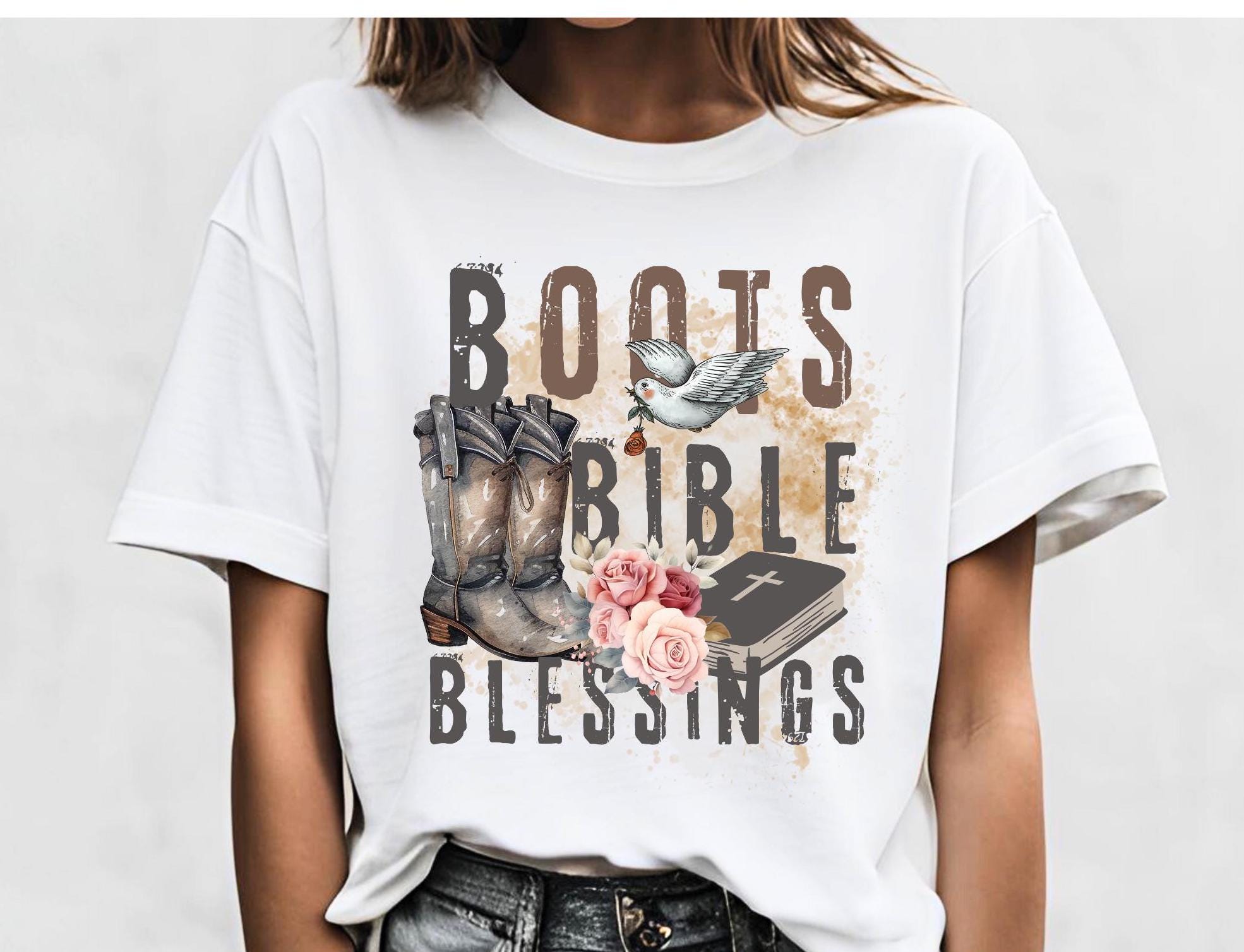 Christian Cowgirl Png Boots Bible Blessings Floral Png Christian ...