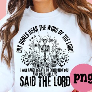 Dry Bones Come Alive Halloween Christian Design Png, Gift for Skeleton ...