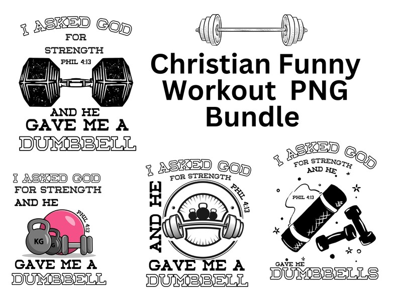 Funny Christian Workout PNG, Gym Quotes Godly, Bible Quote Scripture ...