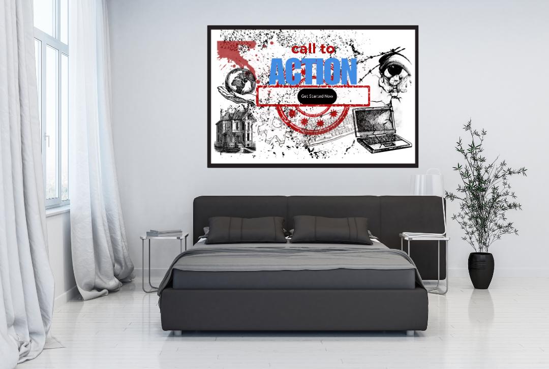Call to Action Poster Digital Wall Decor Motivational Wall Art Tech ...