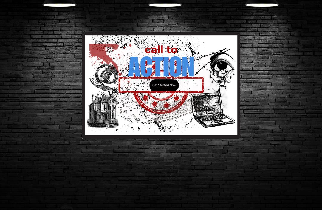 Call to Action Poster Digital Wall Decor Motivational Wall Art Tech ...
