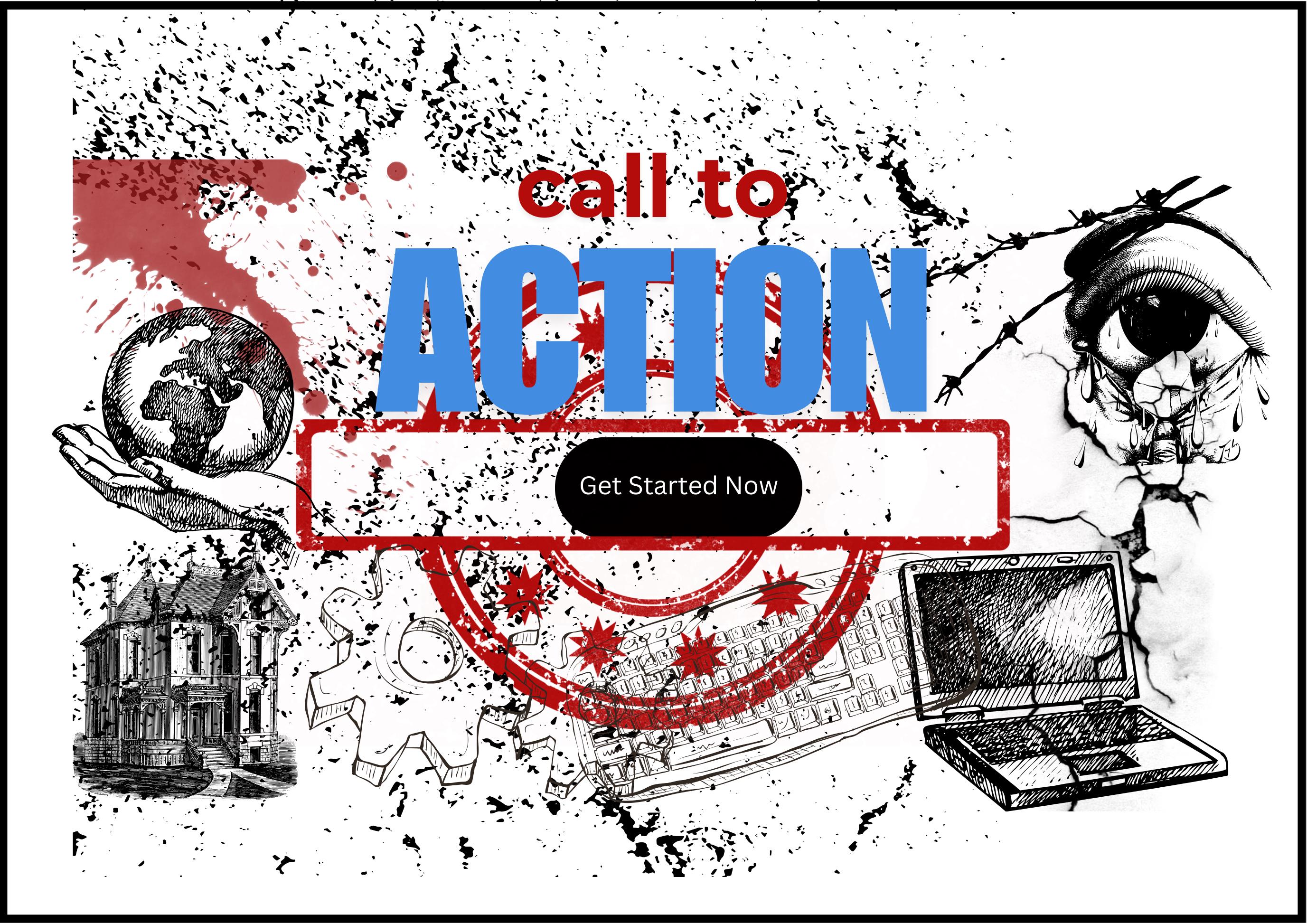 Call to Action Poster Digital Wall Decor Motivational Wall Art Tech ...