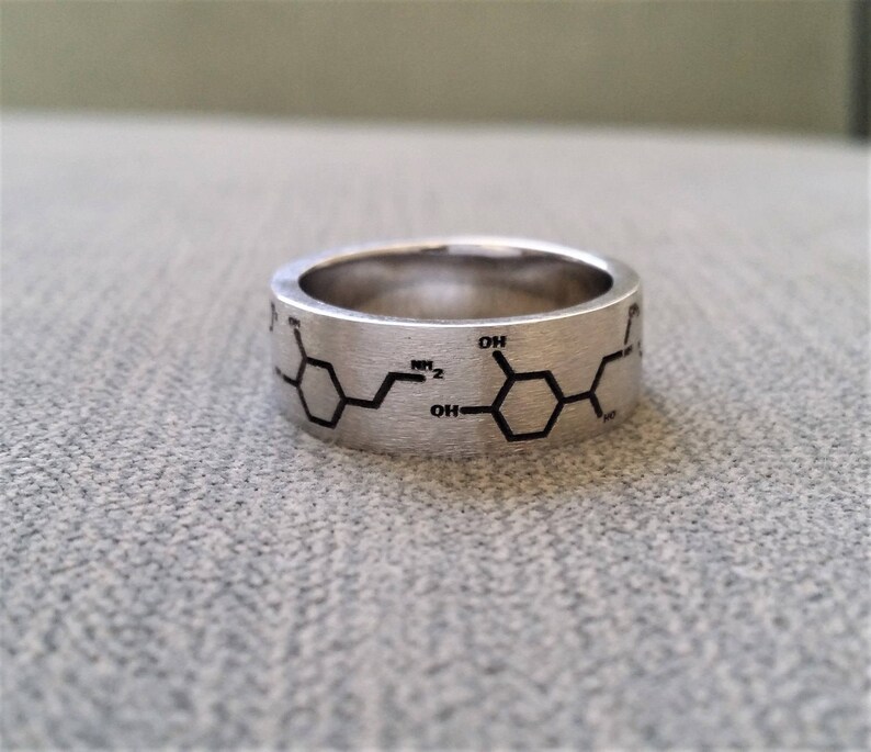 Rustic Mens Wedding Band Ring Chemistry Science Brushed - Etsy