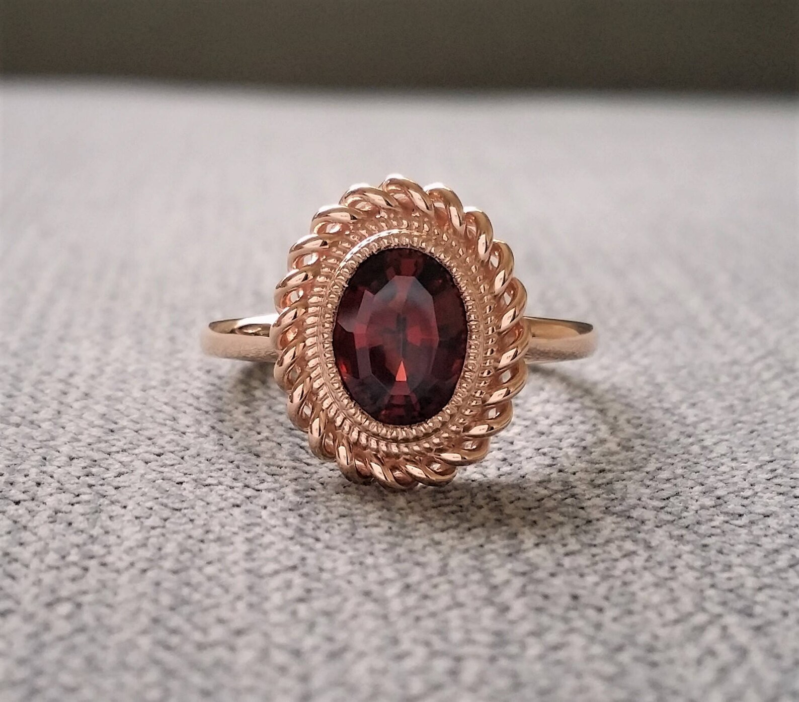 Garnet Victorian Engagement Ring Vintage Antique Red Victorian - Etsy