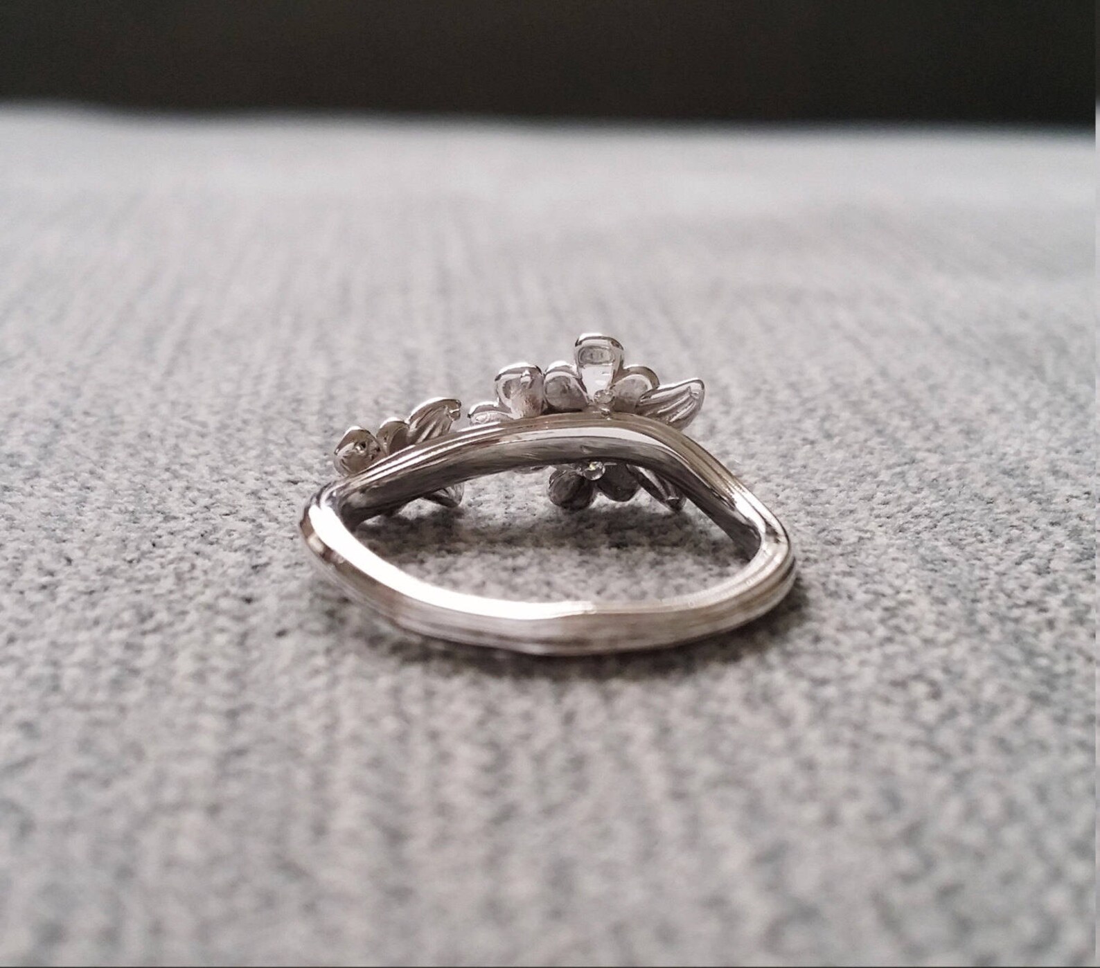 Diamond and Gold Flower Engagement Ring Delicate Floral - Etsy