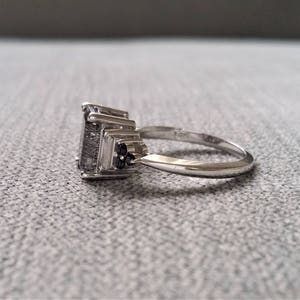 9x7 Mm Center Antique Rutile Quartz Moissanite Black Diamond - Etsy