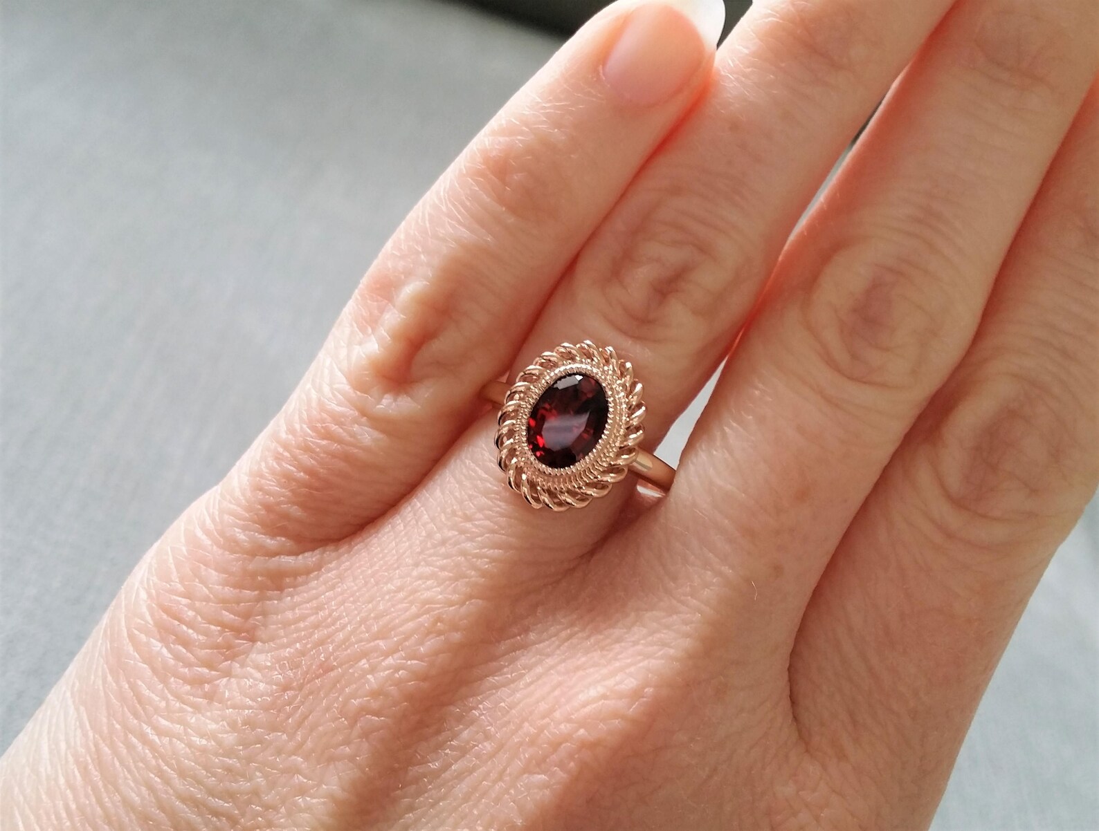 Garnet Victorian Engagement Ring Vintage Antique Red Victorian - Etsy