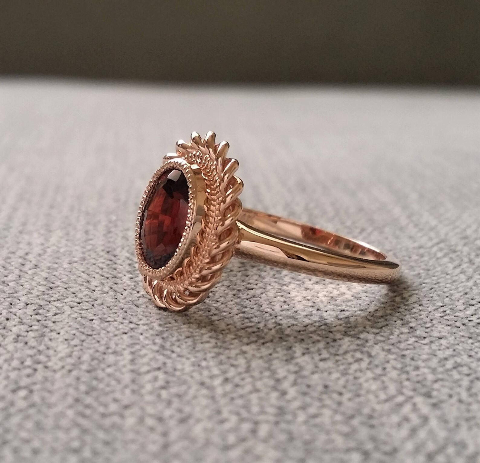 Garnet Victorian Engagement Ring Vintage Antique Red Victorian - Etsy