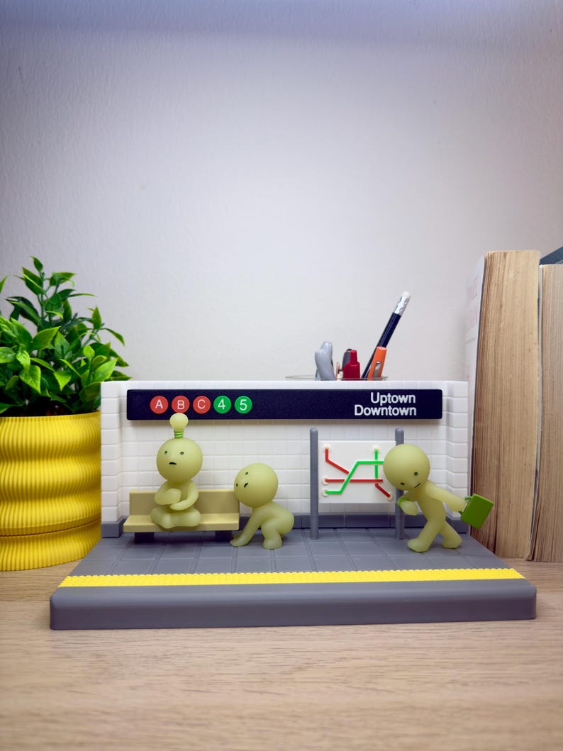 Smiski NYC Subway Diorama Display — Personalized Station Sign & Line ...