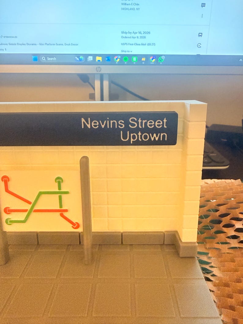 Smiski NYC Subway Diorama Display — Personalized Station Sign & Line ...
