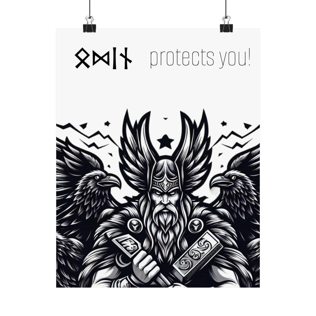 Matte Vertical Posters Odin Protects You - Etsy