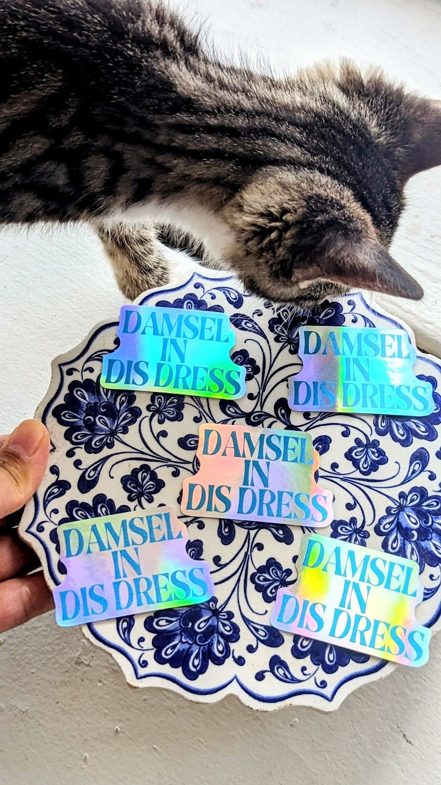 Holographic Damsel in Dis Dress Die Cut Sticker 2.25 X 1.52 - Etsy