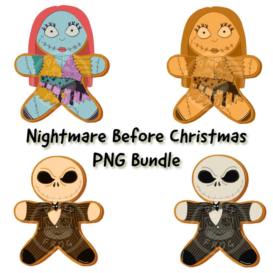 Nightmare Before Christmas Gingerbread Man Jack Skellington and Sally ...