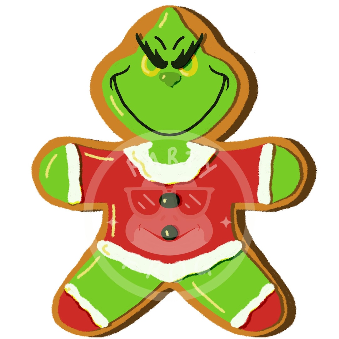 Grinch Gingerbread Man SVG Bundle - Etsy
