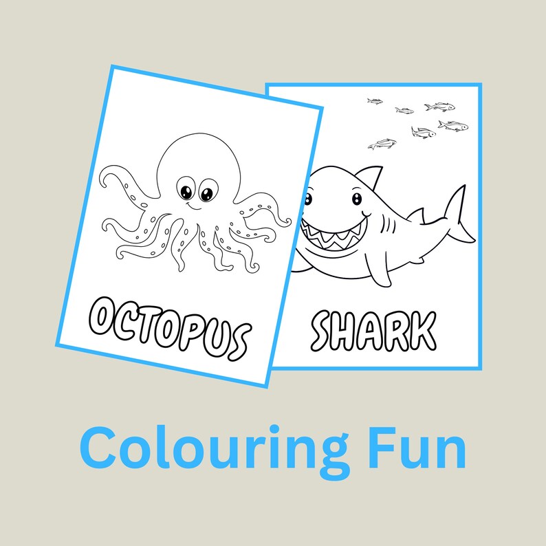 Printable Colouring Pages for Pre-schoolers, Home Learning, Underwater ...