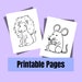 60 Printable Cute Animals Coloring Pages, Toddlers, Kindergarten ...