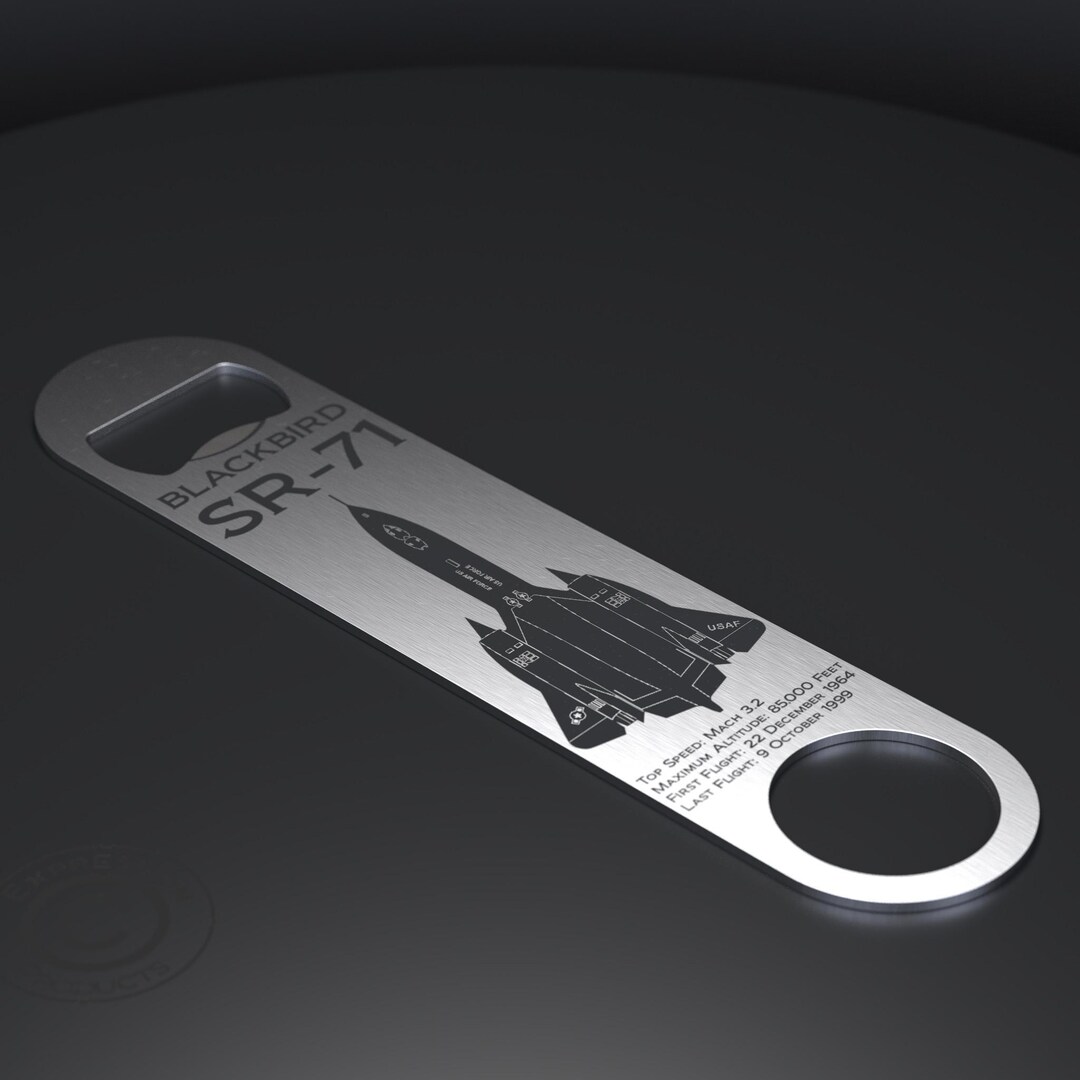 SR 71 Blackbird Stainless Steel Bottle Opener, Quality Engraved Stealth ...
