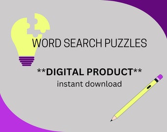 Word Search Puzzle Generator Digital Tool - Etsy